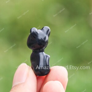 Mini Crystal Cat,hand Carved Gemstone Cat Decor,natural Crystal Animals ...
