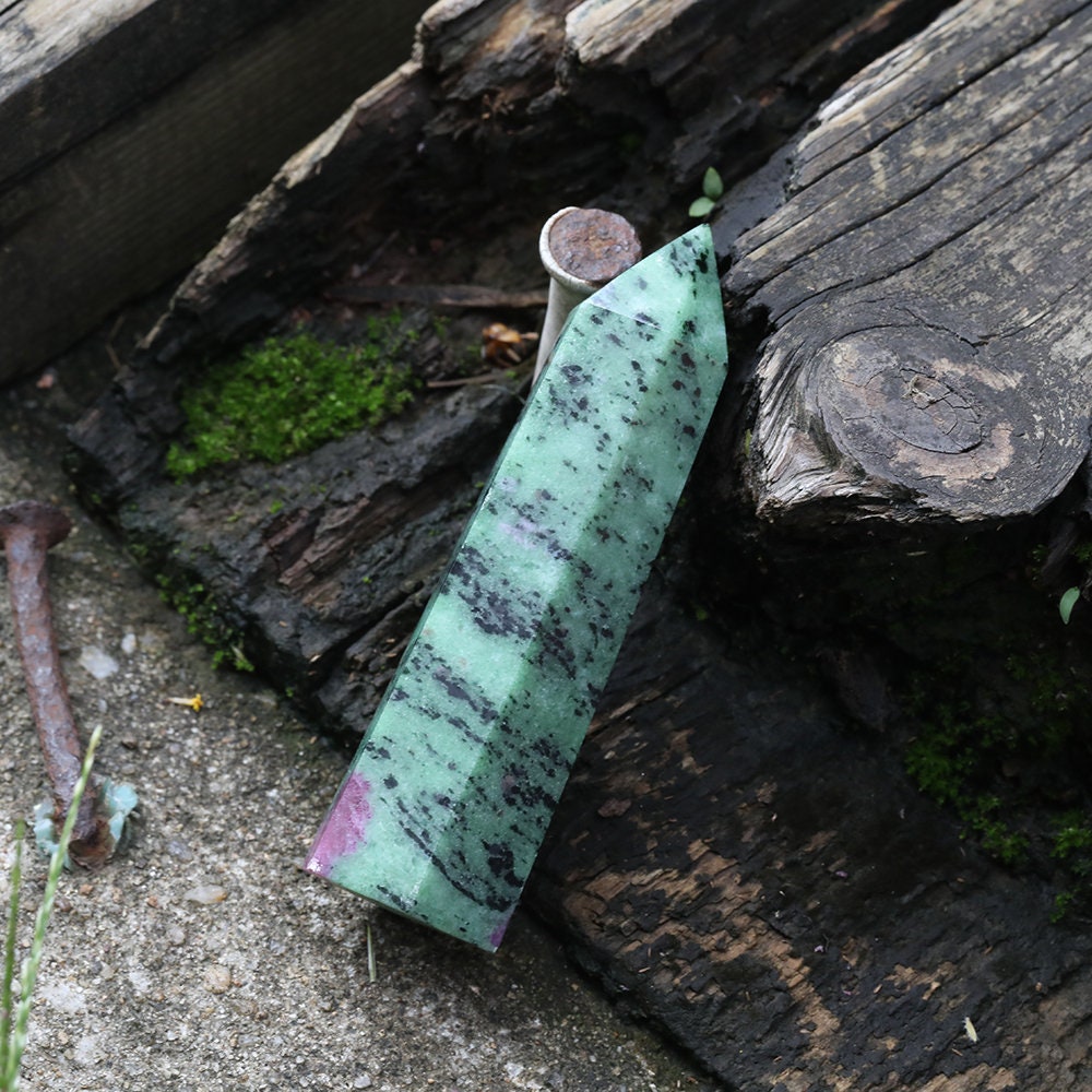 1pcs Red Green Jasper Towergemstone Point Towerhome - Etsy