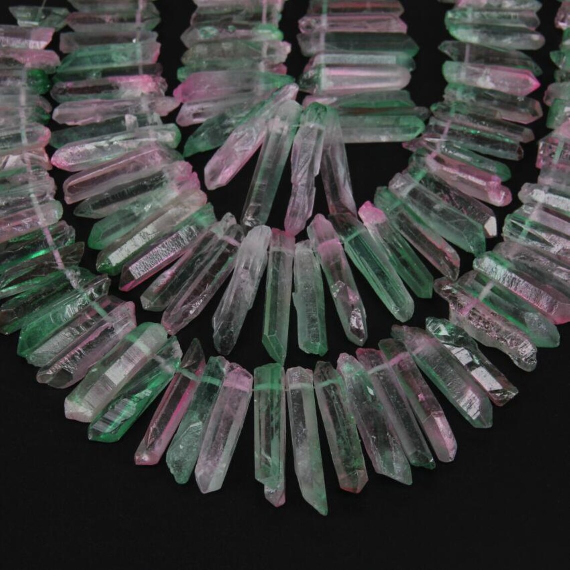 Light Color Natural Rough Quartz Graduated Stick Points - Etsy