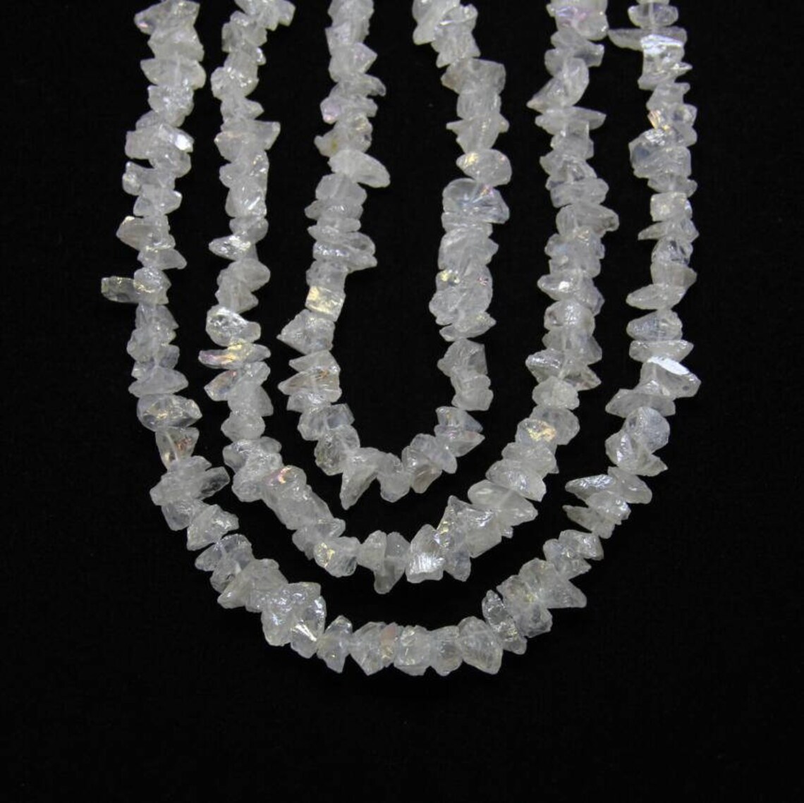Approx 75pcs per Strandnatural White Crystal Quartz Chips - Etsy
