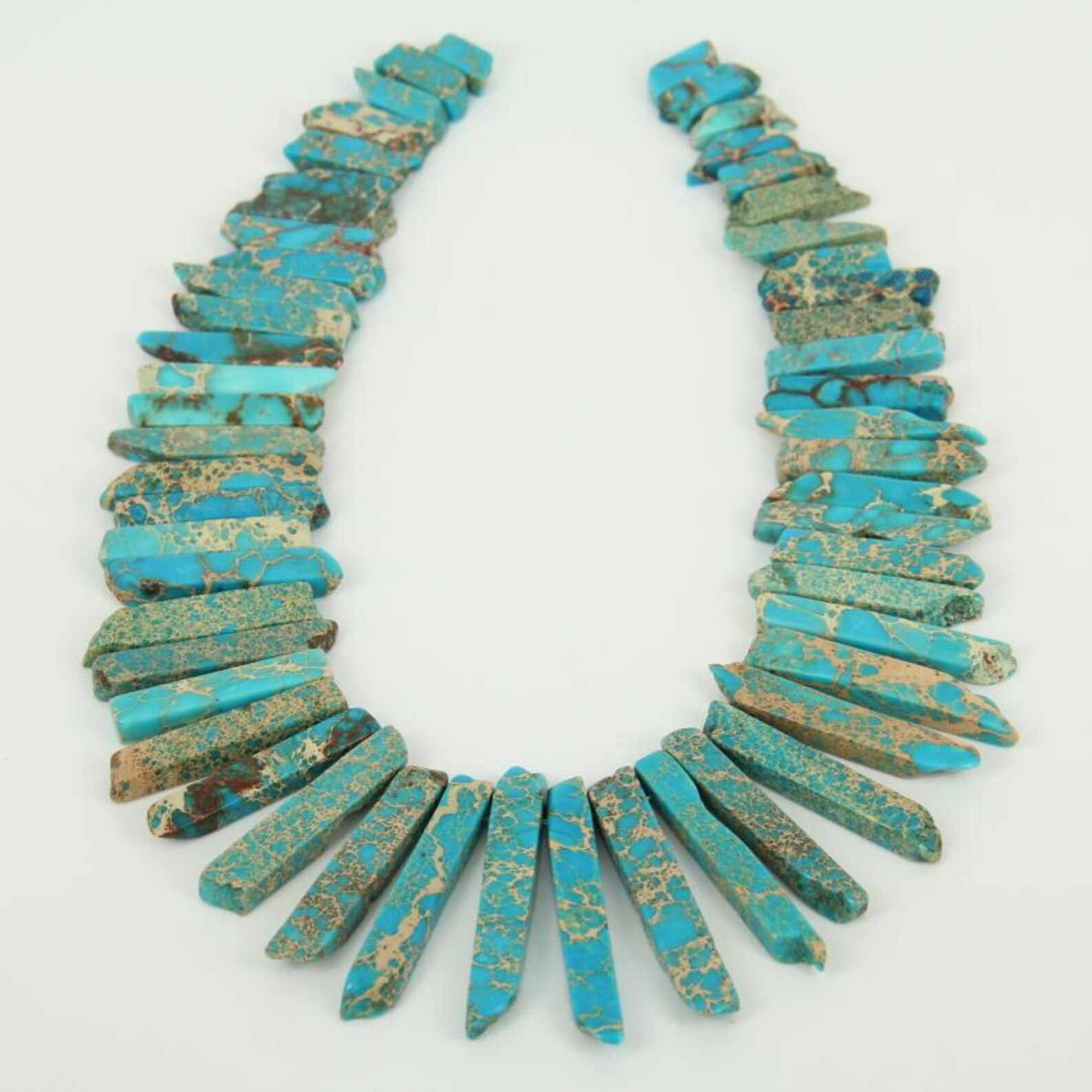 Approx 54pcs Blue Turquoise Sea Sediment Jasper Sticks Pendant - Etsy