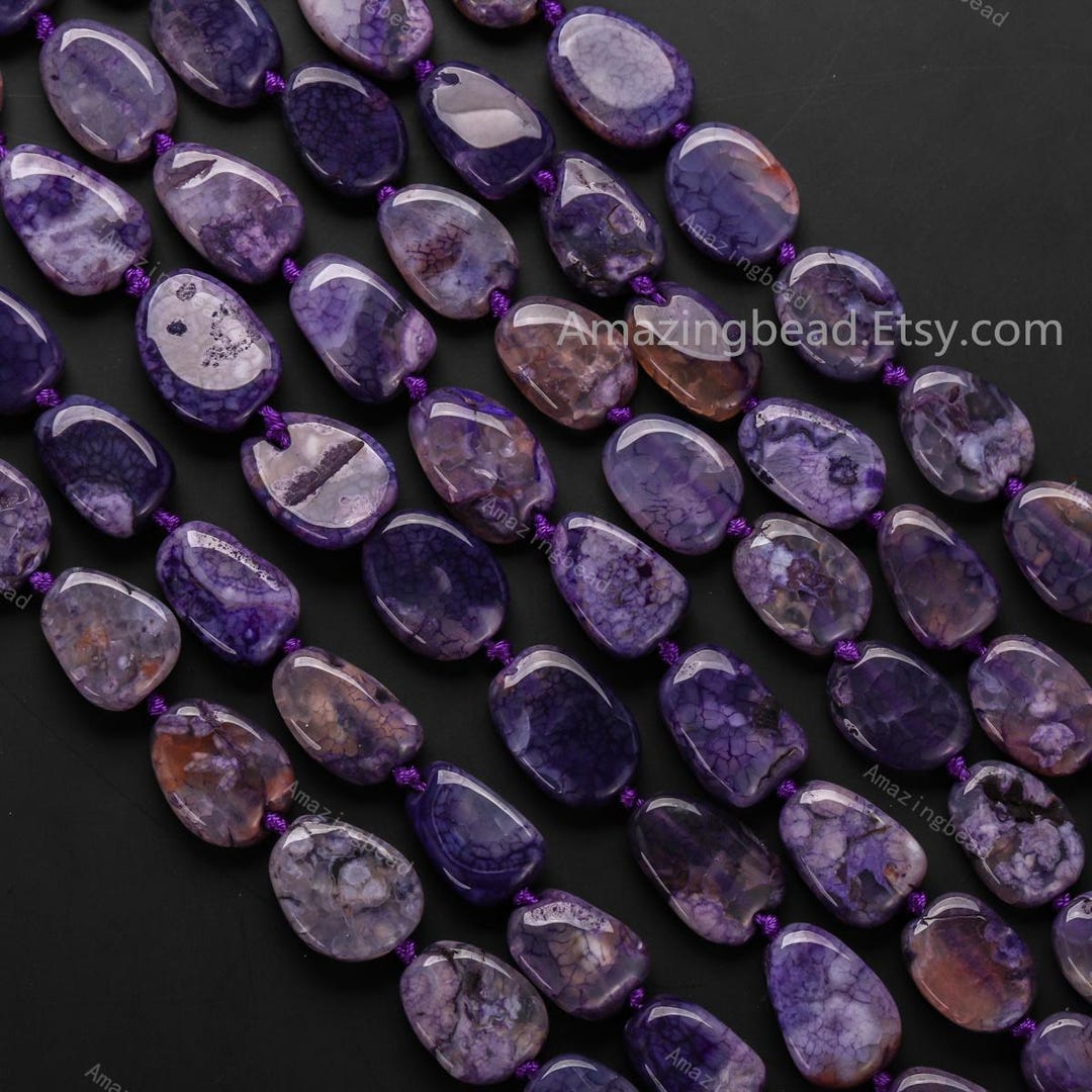 Purple Dragon Veins Agate Slab Beads, Dyed Smooth Dragon Agate Loose ...