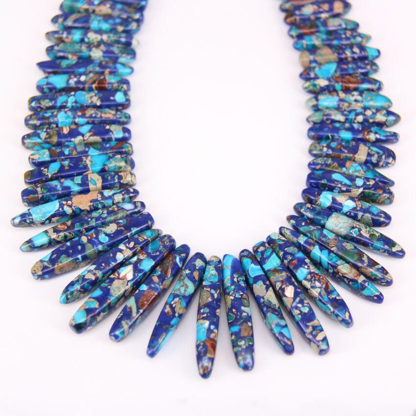 Full Strandnatural Dark Blue Sediment Jasper Drop Sticks | Etsy