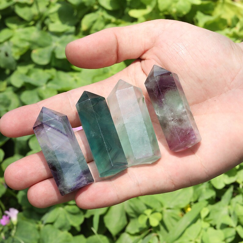 3pcs/lot Random Gemstones Quartz Crystal Points Tower Decor | Etsy