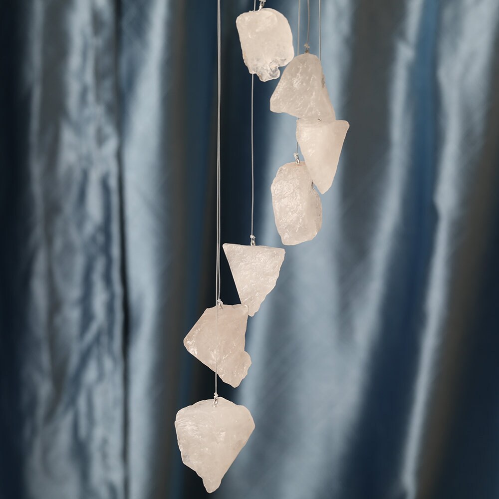 Rock White Crystal Wind Chimes JewelryHealing Quartz Crystals | Etsy