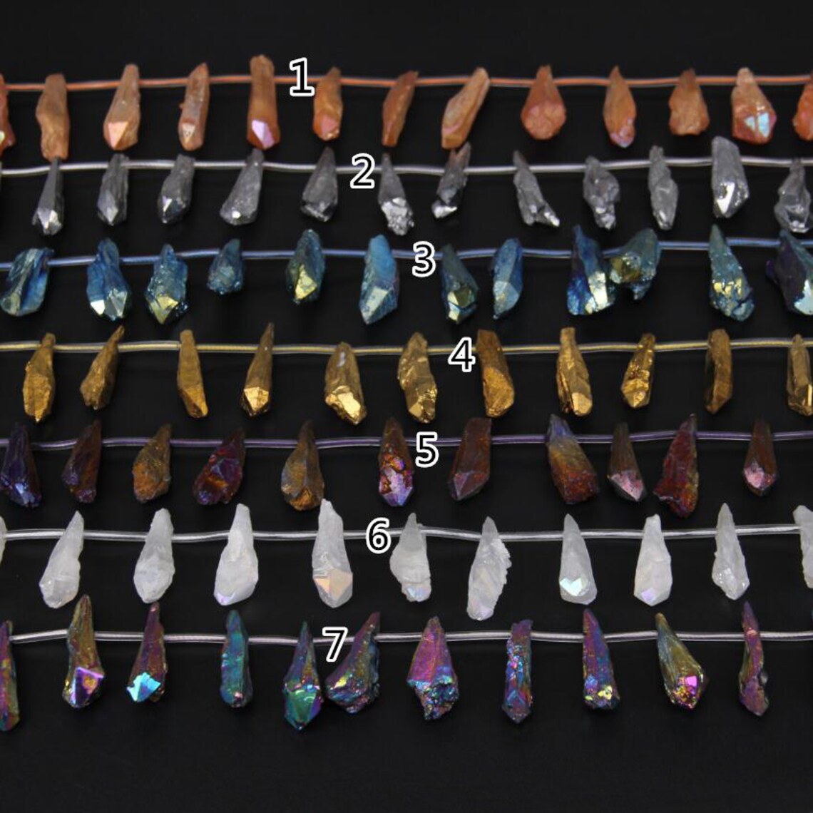 Wholesale More Color Choice Full Strand Natural Titanium AB - Etsy