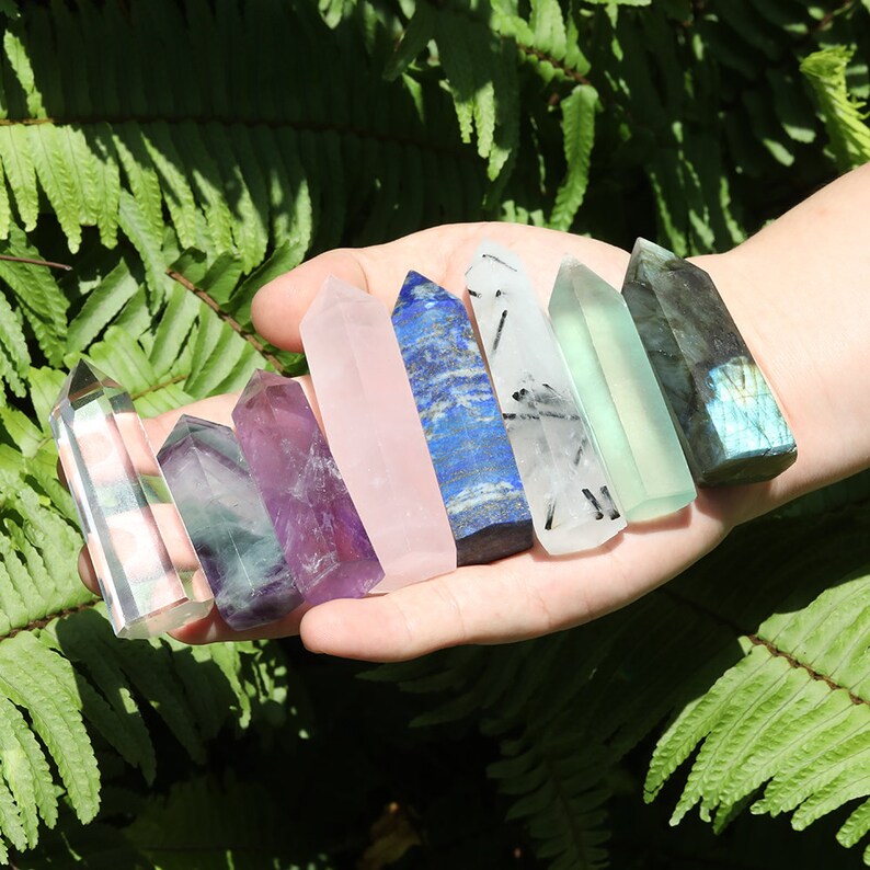 3pcs/lot Random Gemstones Quartz Crystal Points Tower Decor | Etsy