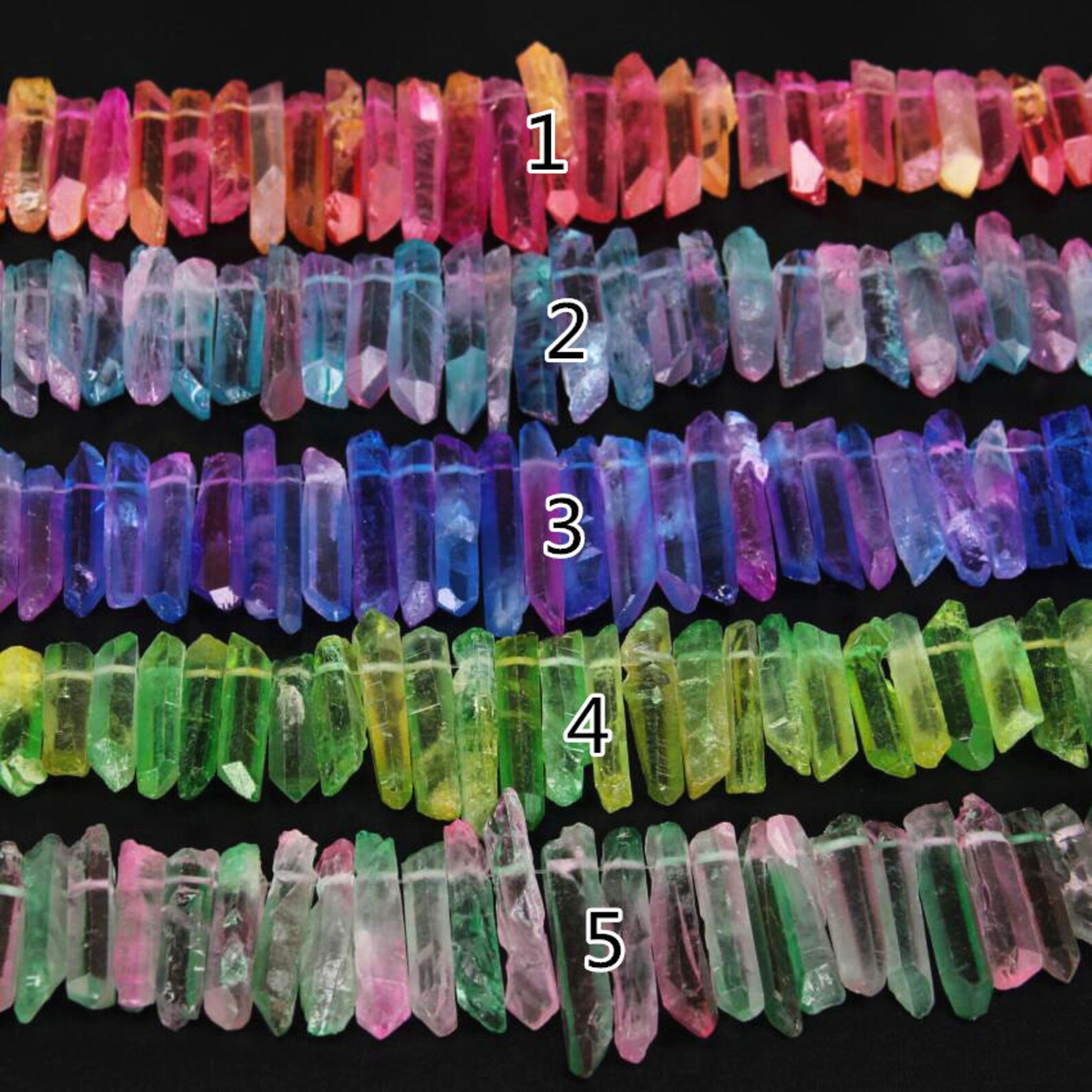 Light Color Natural Rough Quartz Graduated Stick Points - Etsy