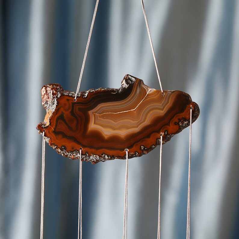Natural Agate Windchime Suncatcher Agate Slice Wind Chimes - Etsy