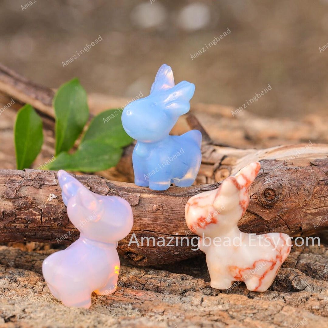 1.5'' Crystal Deer,mini Gemstone Deer Figurine,christmas Elk,christmas ...