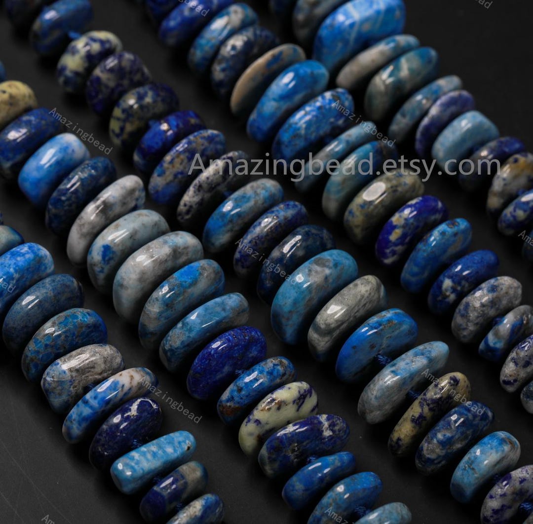 Lapis Lazuli Slice Beads, Lapis Lazuli Heishi Graduated Beads,irregular ...