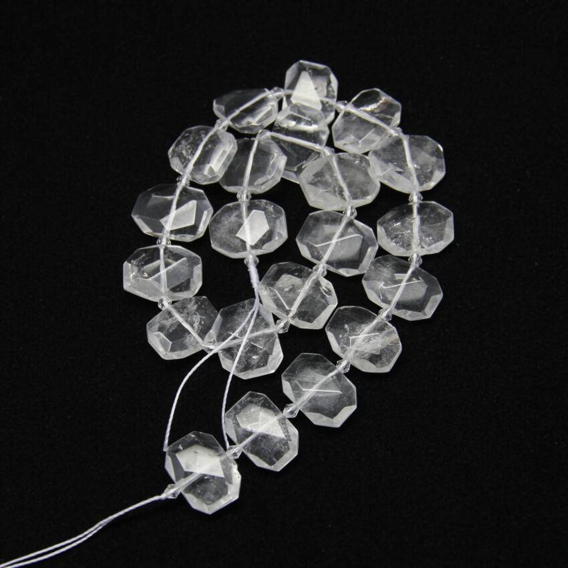 Raw Nature White Clear Crystal Beadsaaa Qualityfaceted - Etsy