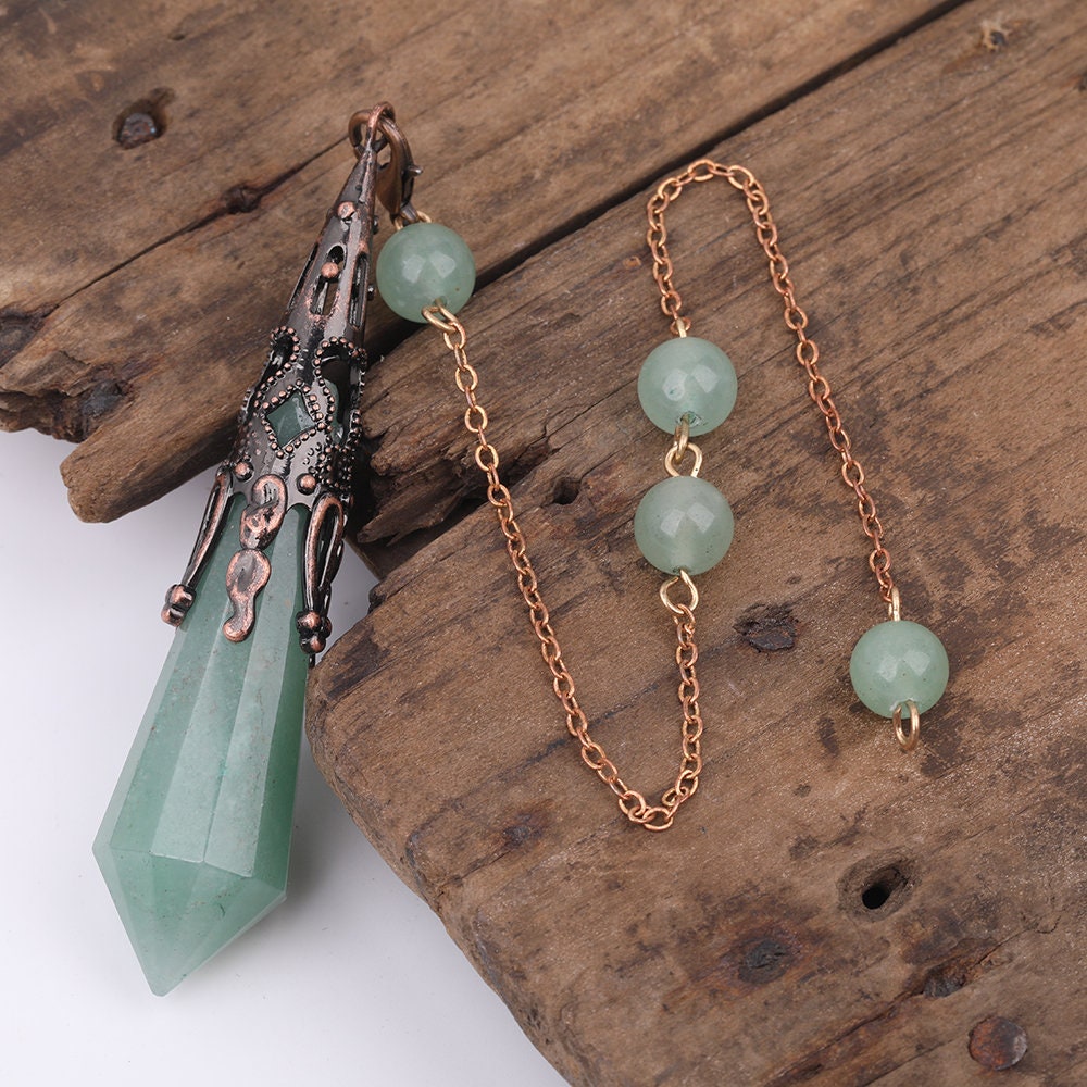 7.5inch Long Chain Pendulum Jewelryantique Brass Caps Faceted - Etsy