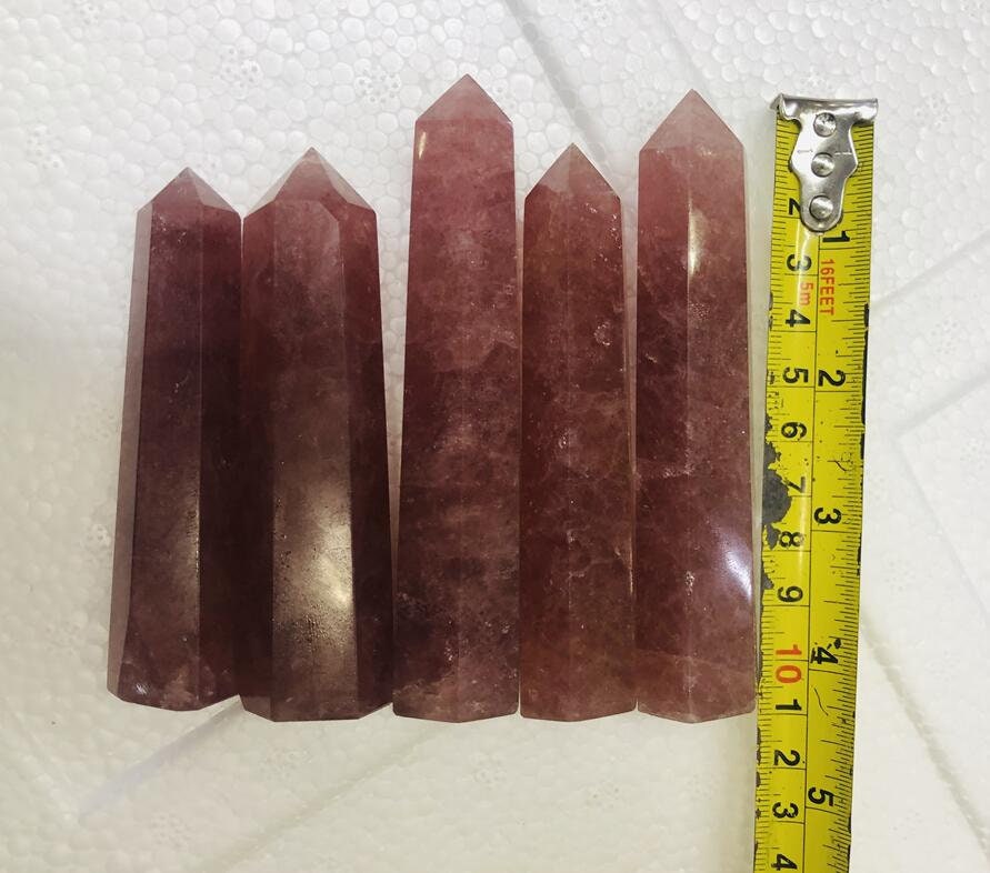 3.5-4.5inch Strawberry Quartz TowerObelisk TowerCrystal | Etsy