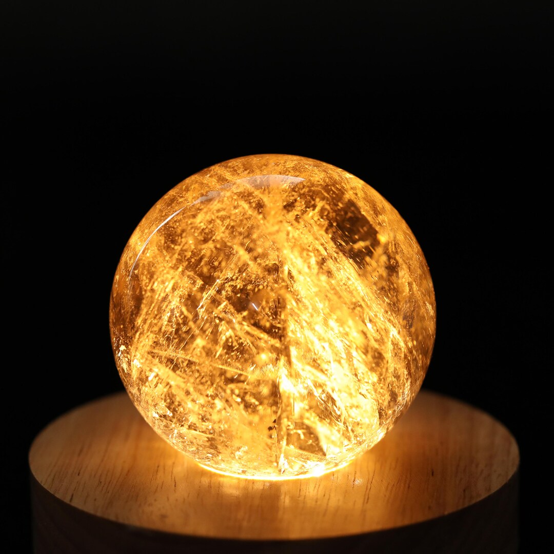 Smoky Quartz Sphere Lamp Decoration Jewelry,natural Gemstones Light ...