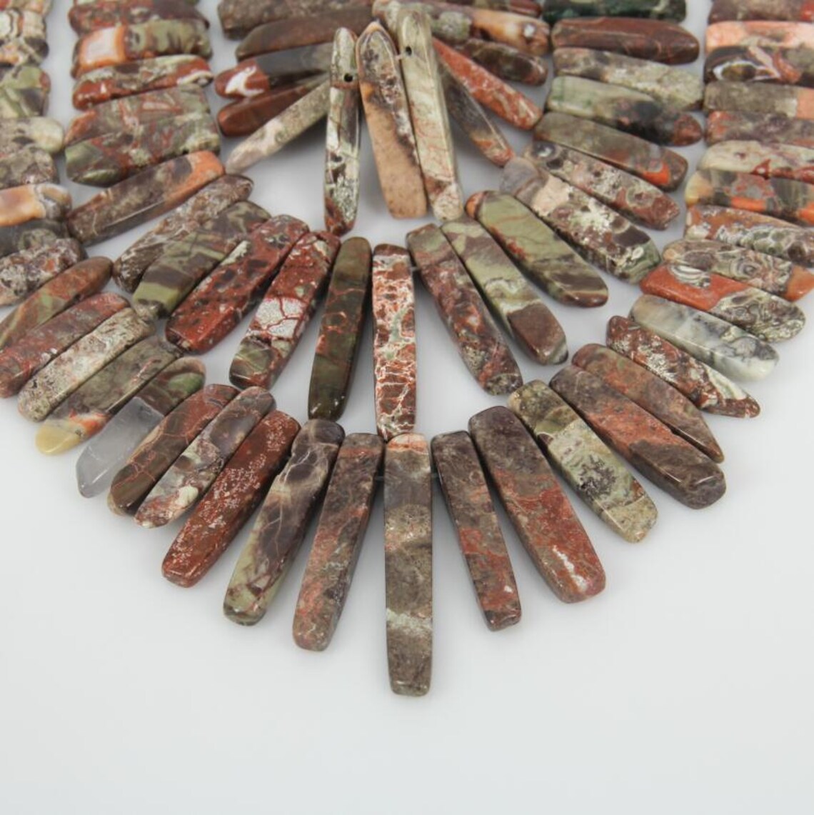 Nature Brown Flower Emperor Jasper Slice Beadscone Smooth - Etsy