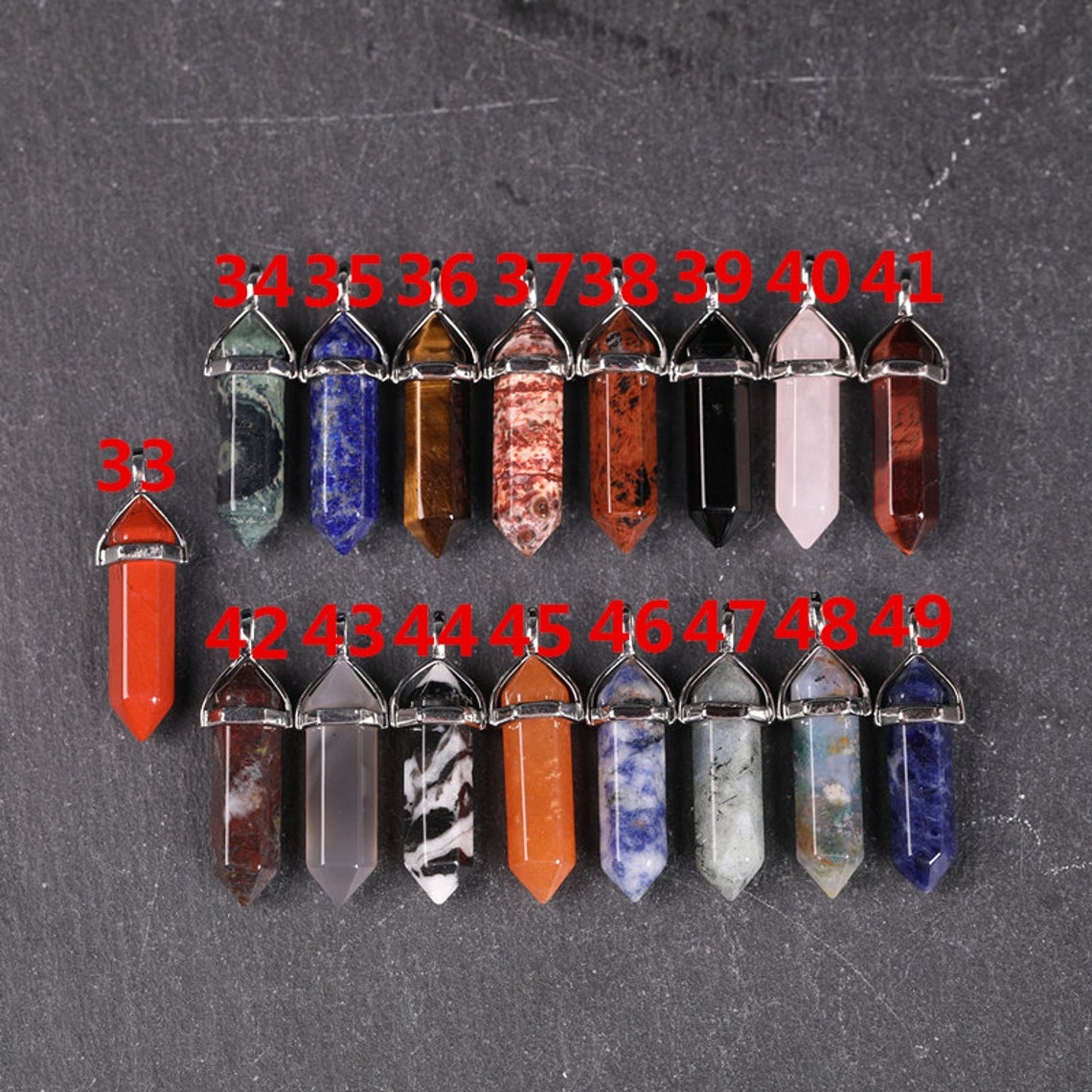 Wholesale Bulk Point DIY Pendant .crystal Pointed Pendant - Etsy