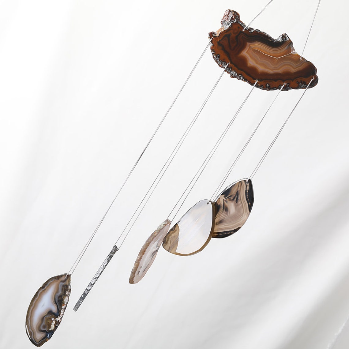 Natural Agate Windchime Suncatcher Agate Slice Wind Chimes - Etsy