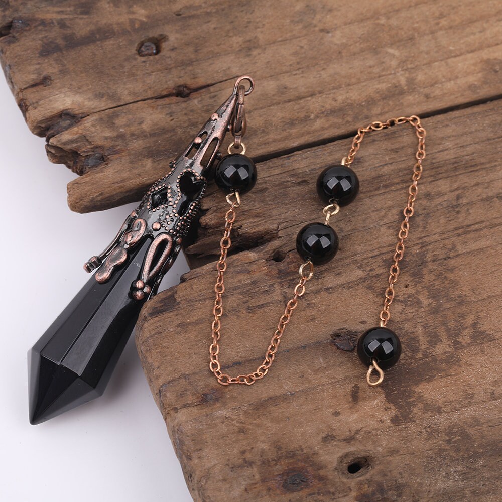 7.5inch Long Chain Pendulum Jewelryantique Brass Caps Faceted | Etsy