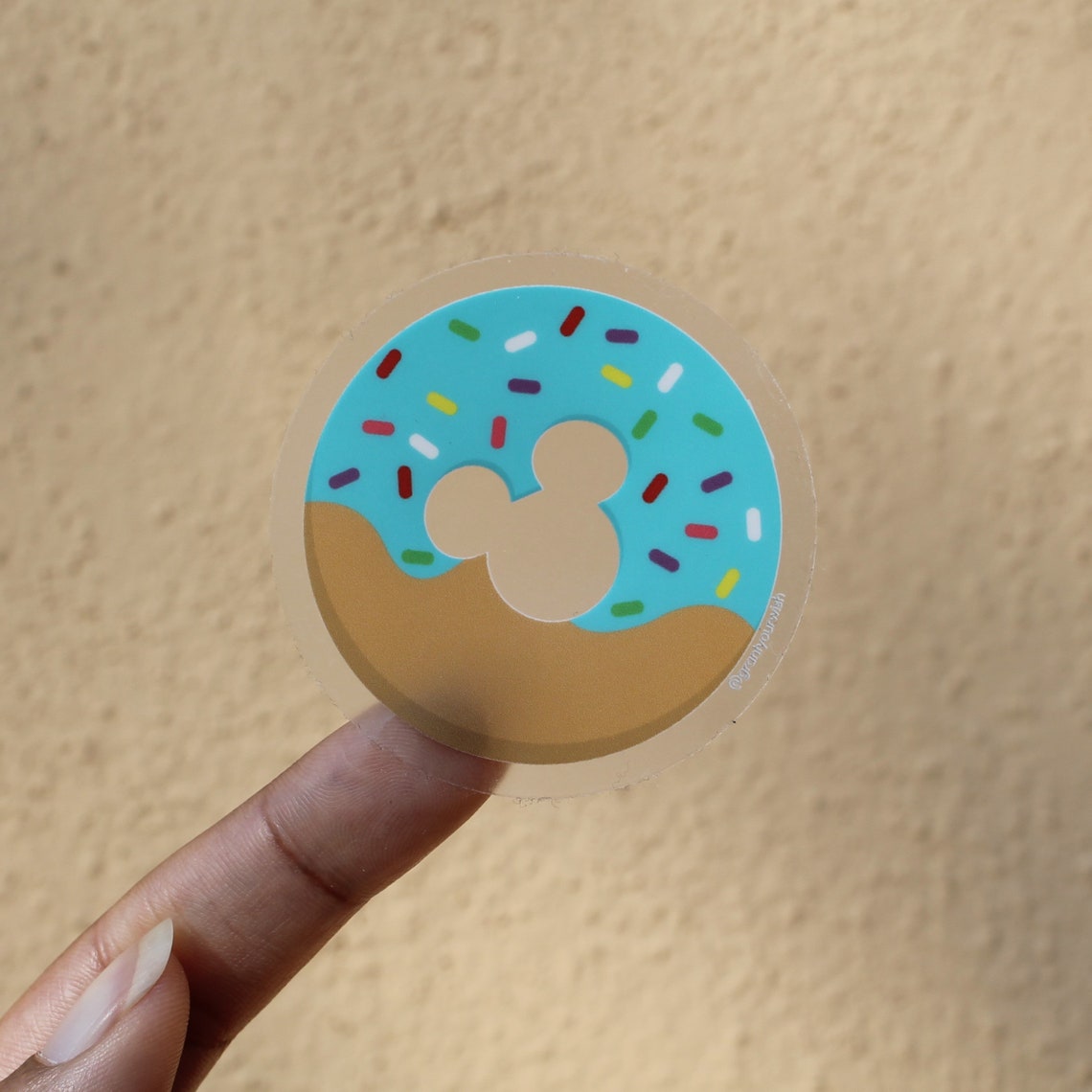 Mickey Mouse Donut Transparent Sticker/ Disney Treat Food - Etsy