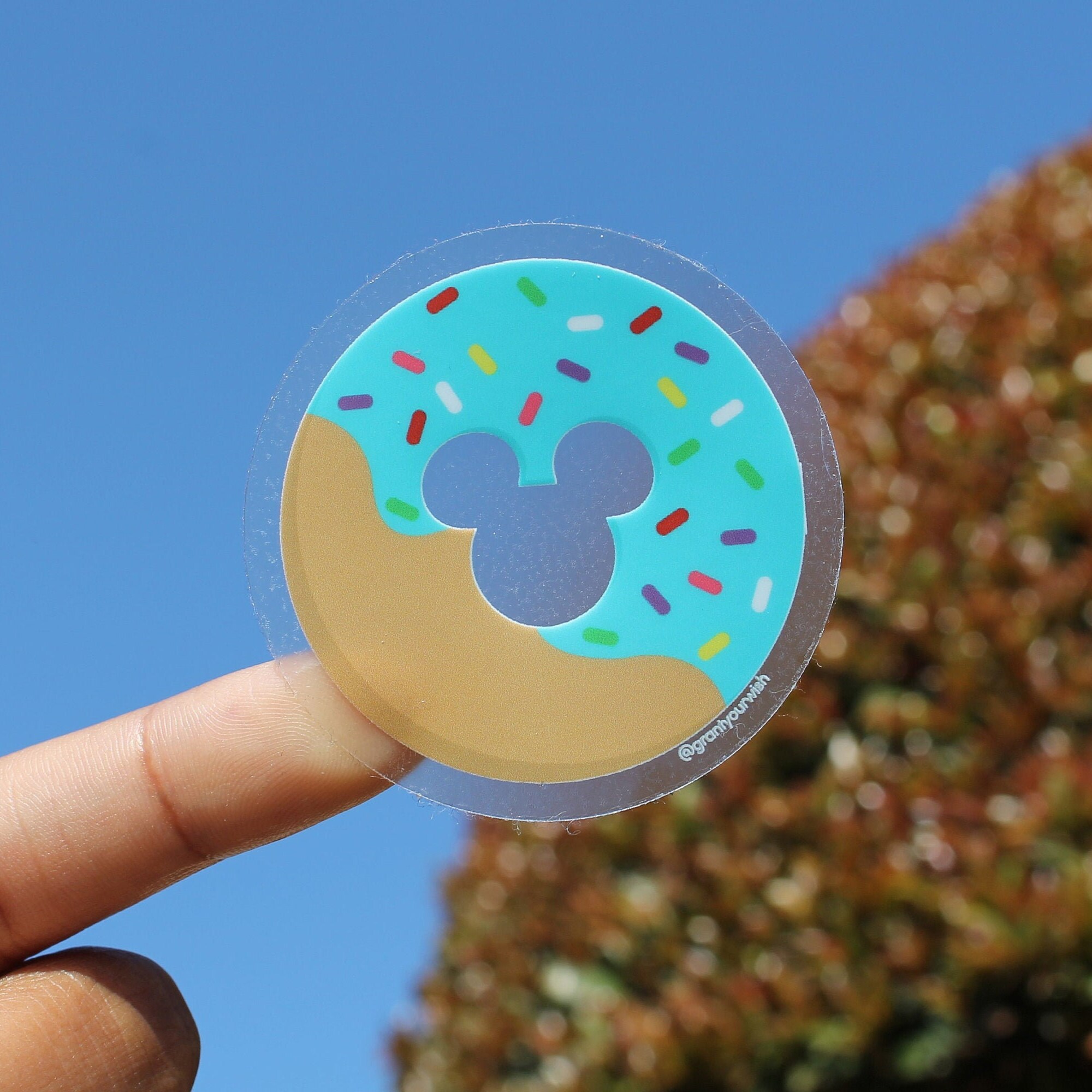 Mickey Mouse Donut Sticker Mouse Sticker Donut Sticker | Etsy