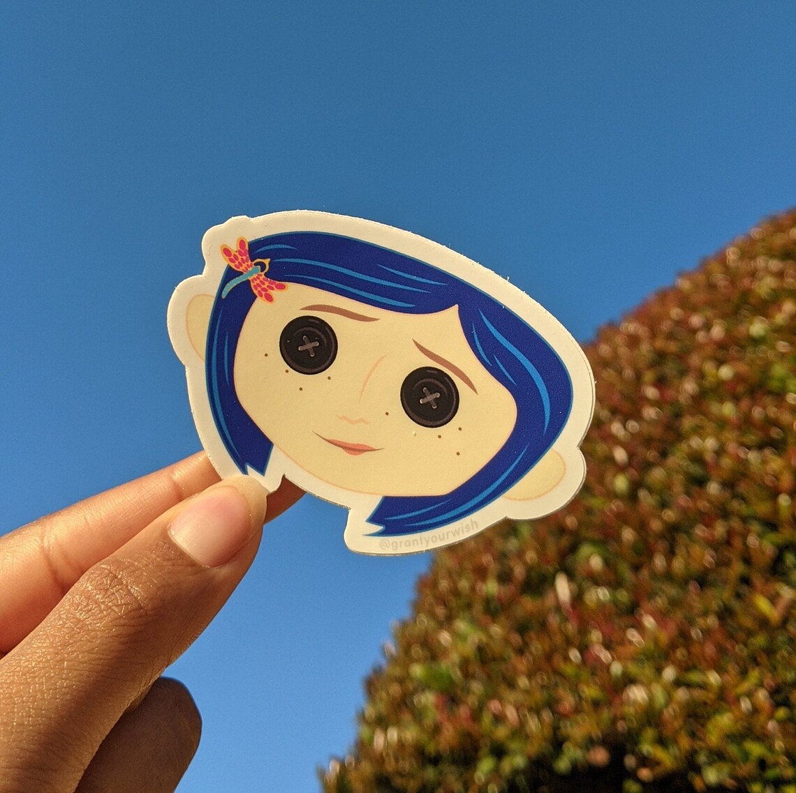Coraline Sticker Coraline Sticker Button Eyes Coraline | Etsy