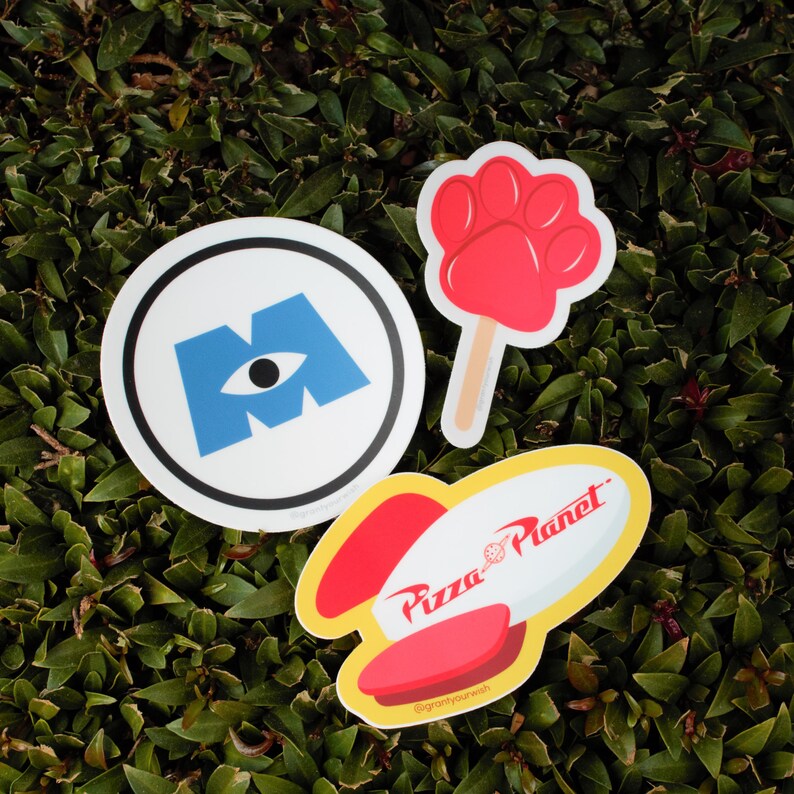 Pixar Sticker Collection Pixar Stickers Pizza Planet - Etsy