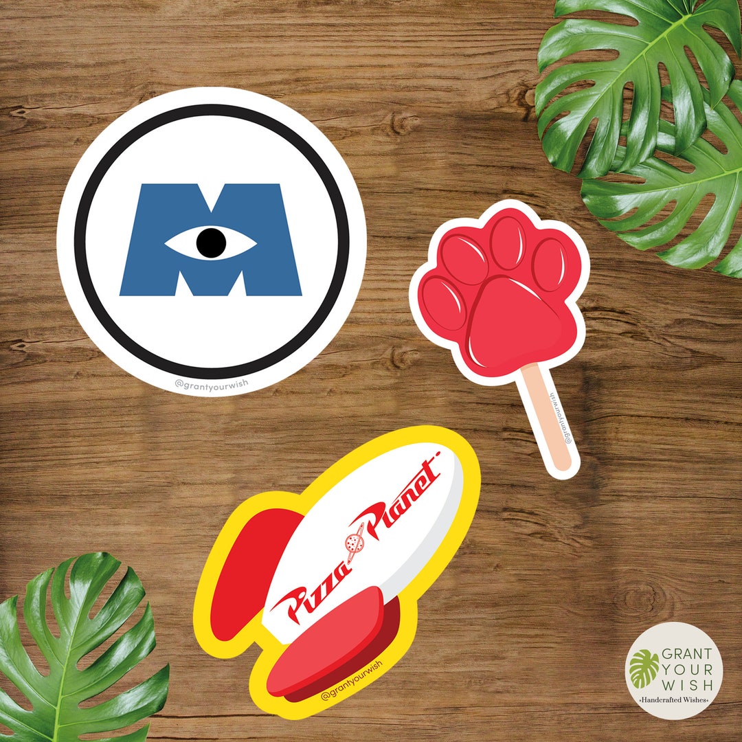 Pixar Sticker Collection Pixar Stickers Pizza Planet - Etsy