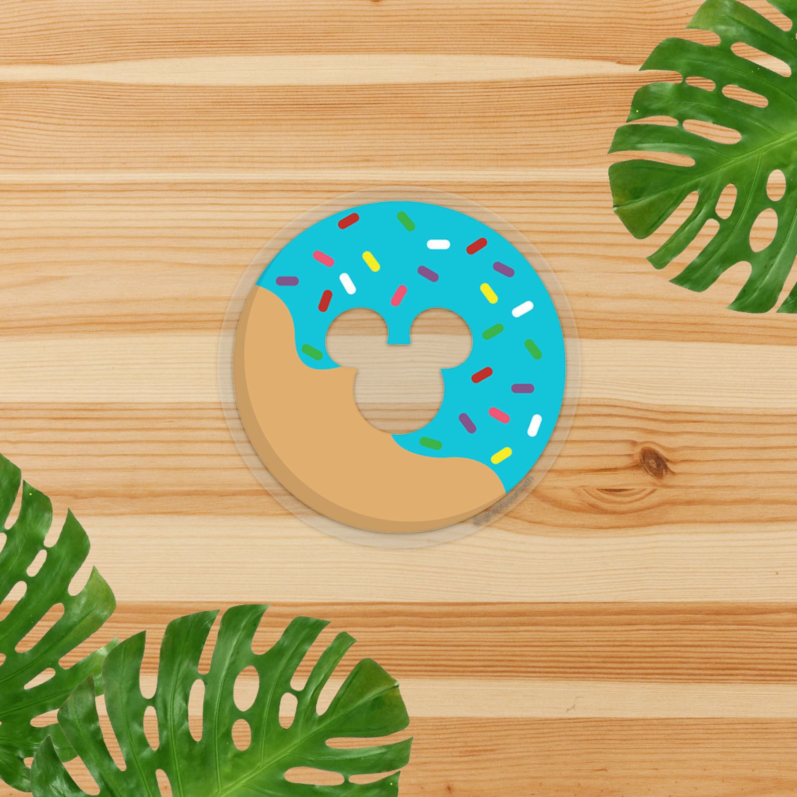 Mickey Mouse Donut Transparent Sticker/ Disney Treat Food Dessert ...