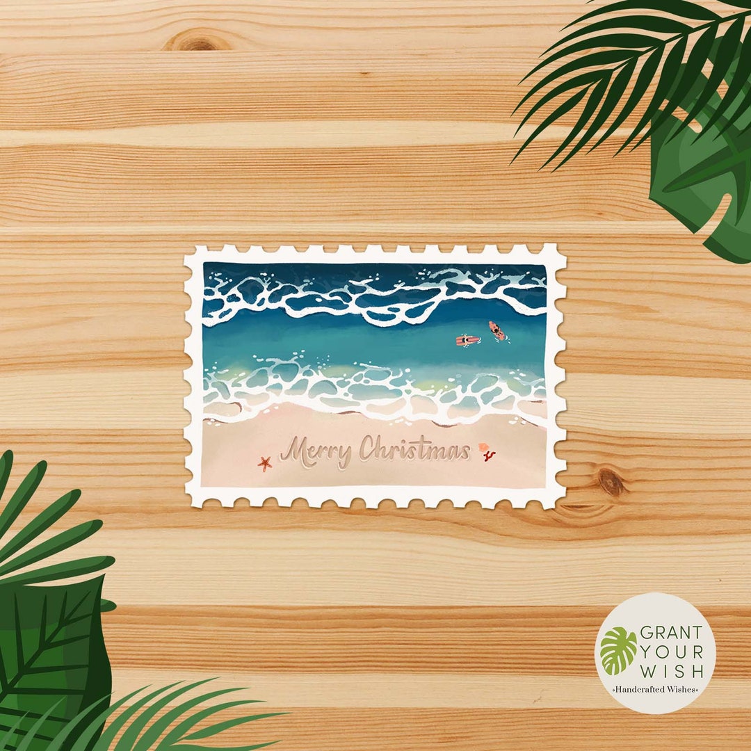 Merry Christmas at the Beach Sticker Christmas on the Beach Sticker ...