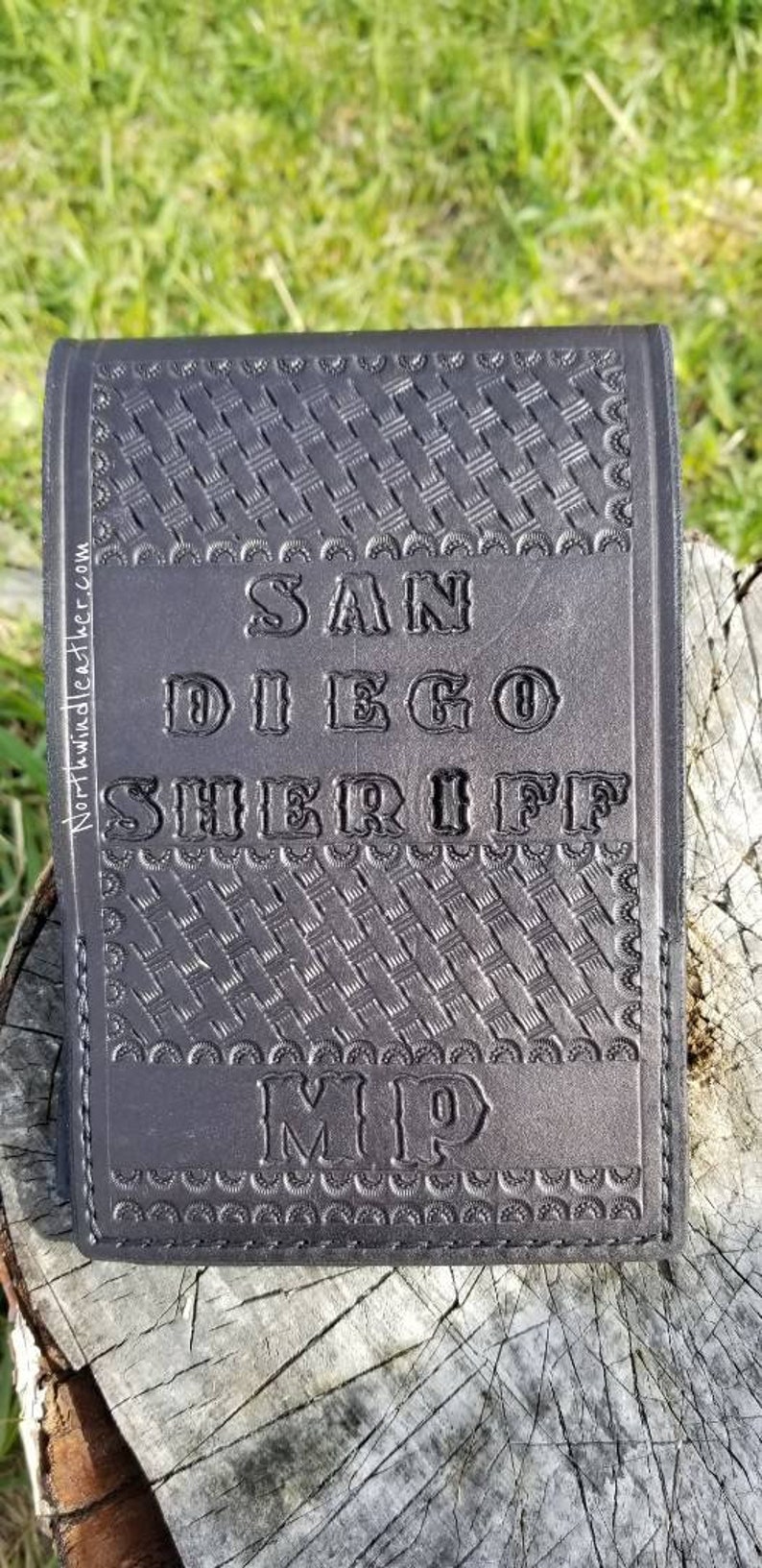 Police Field Interview Notebook Cover, Leather. Basketweave and Custom ...