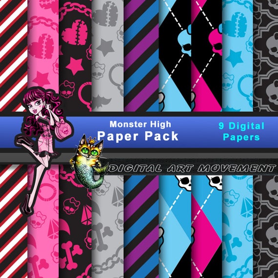 Monster High Party Monster High Patterns Some Seamless | Etsy