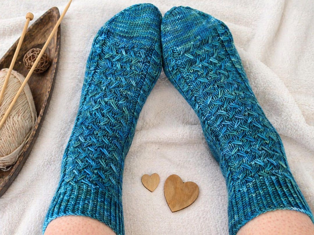 Cable Knit Socks Pattern – Cozy Winter Socks With Easy Cable – PDF ...