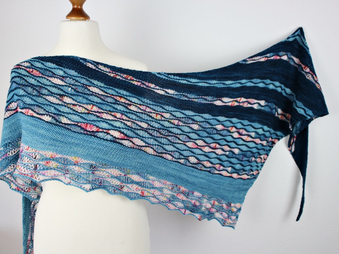 Shawl Knitting PATTERN PDF, Knitted Shawl Pattern, Shawl Wrap ...