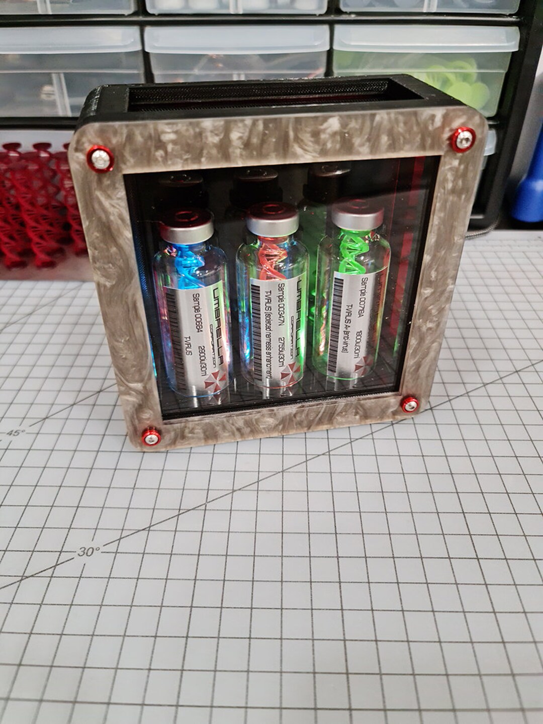 Xience Technologies Lighted 3 Vial Display Case - Etsy