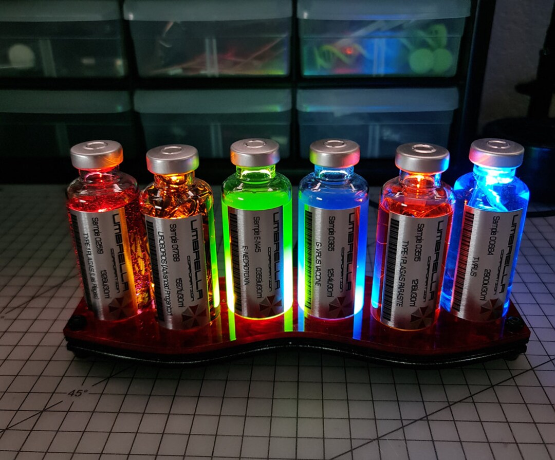 Xience Technologies Red Vial Lighted Display Rack. - Etsy