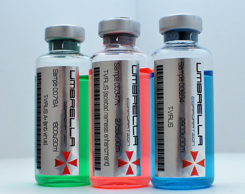 Resident Evil - Umbrella Corporation T-virus, Anti-virus, and T-virus ...