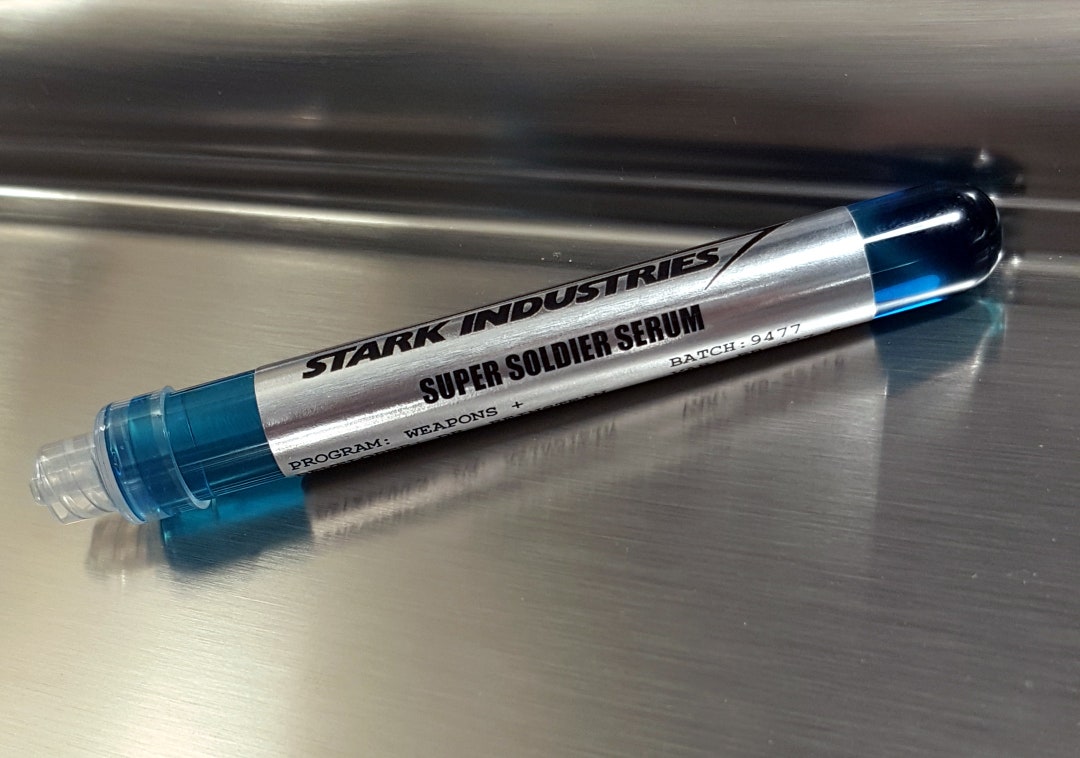 Stark Industries Captain America Super Soldier Serum Auto Injector. - Etsy