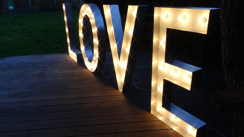 HIRE LOVE Light up Letters in Large/small Sizes. Free Standing LOVE ...