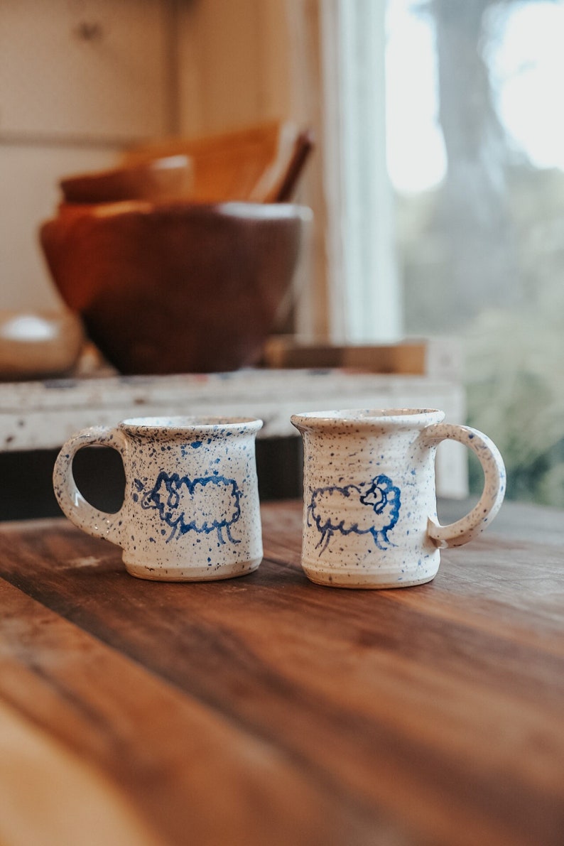 Pair of Ceramic Mugs Signed - Etsy