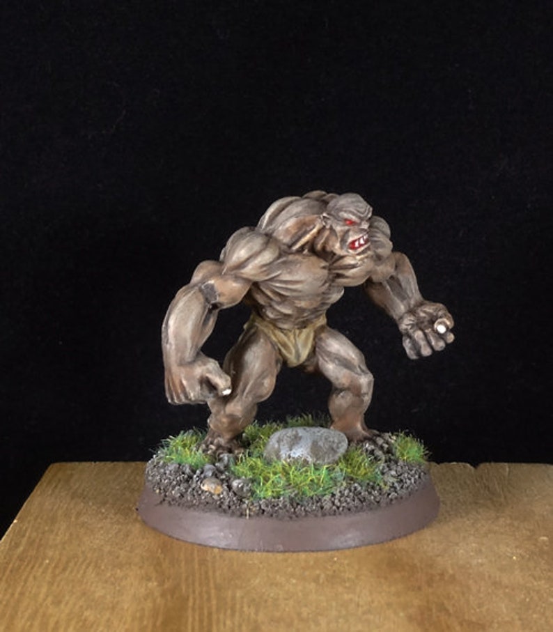 Hand Painted Clay Golem Earth Elemental Miniature Dungeons | Etsy