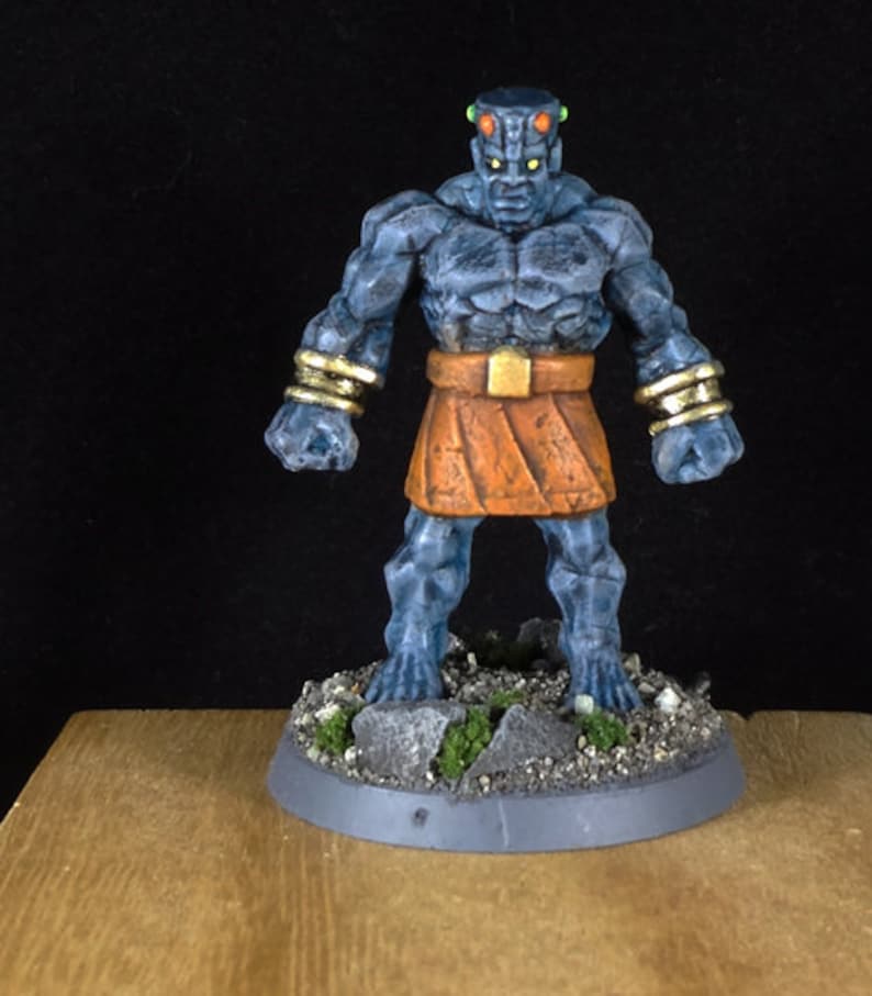 Hand Painted Earth Rock Stone Golem Miniature Dungeons Dragons D&D ...