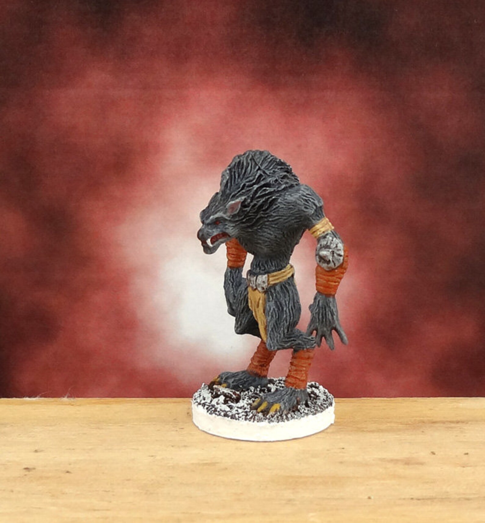 Hand Painted Winter Werewolf Beastman Miniature Dungeons | Etsy