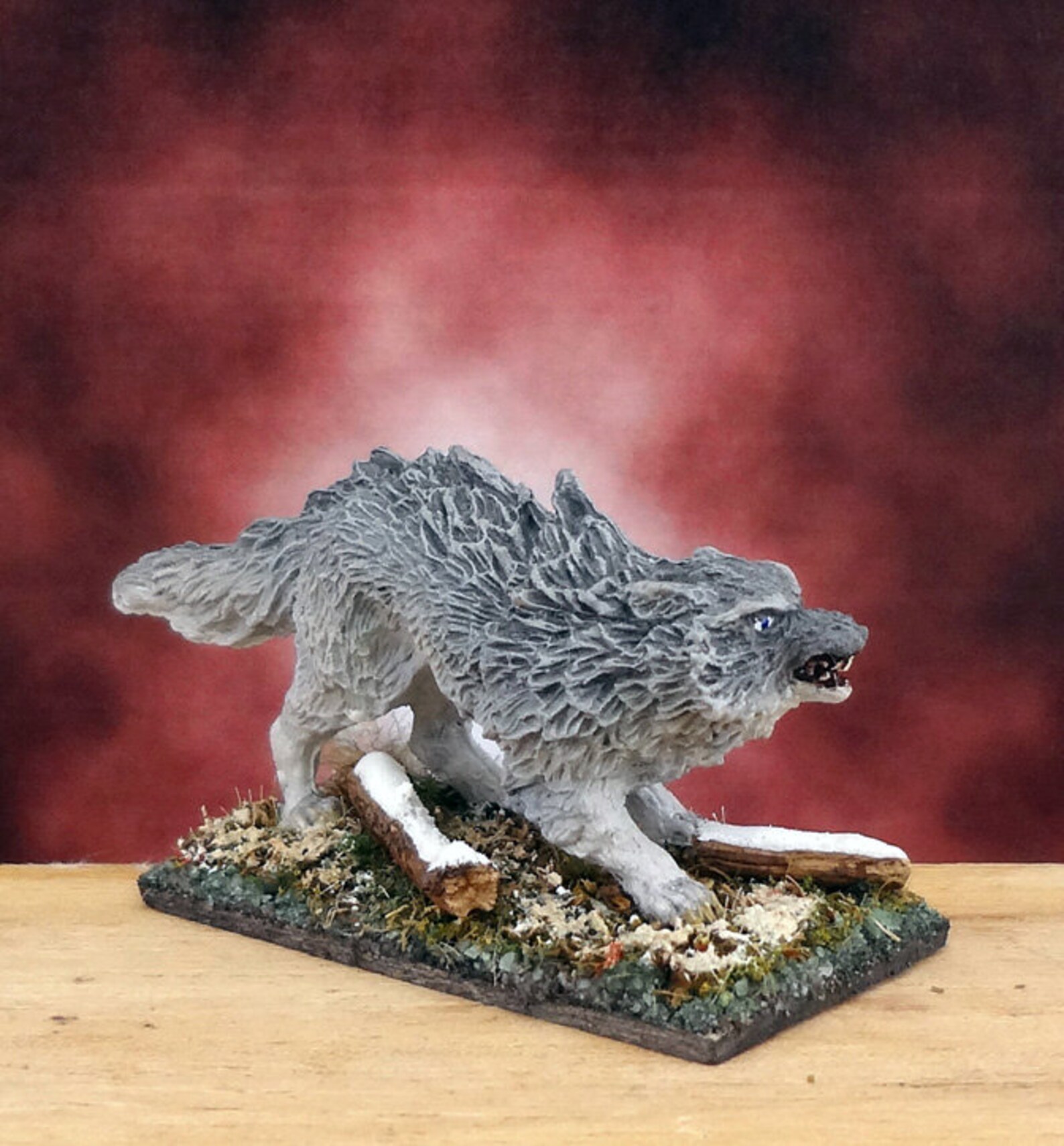 Painted Winter Wolf Dire Warg Worg Gaming Miniature Dungeons Dragons D ...