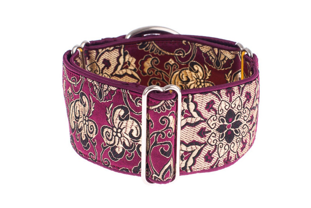 Luxury Brocade Martingale Dog Collar - 2 Inch Greyhound Collar - Etsy