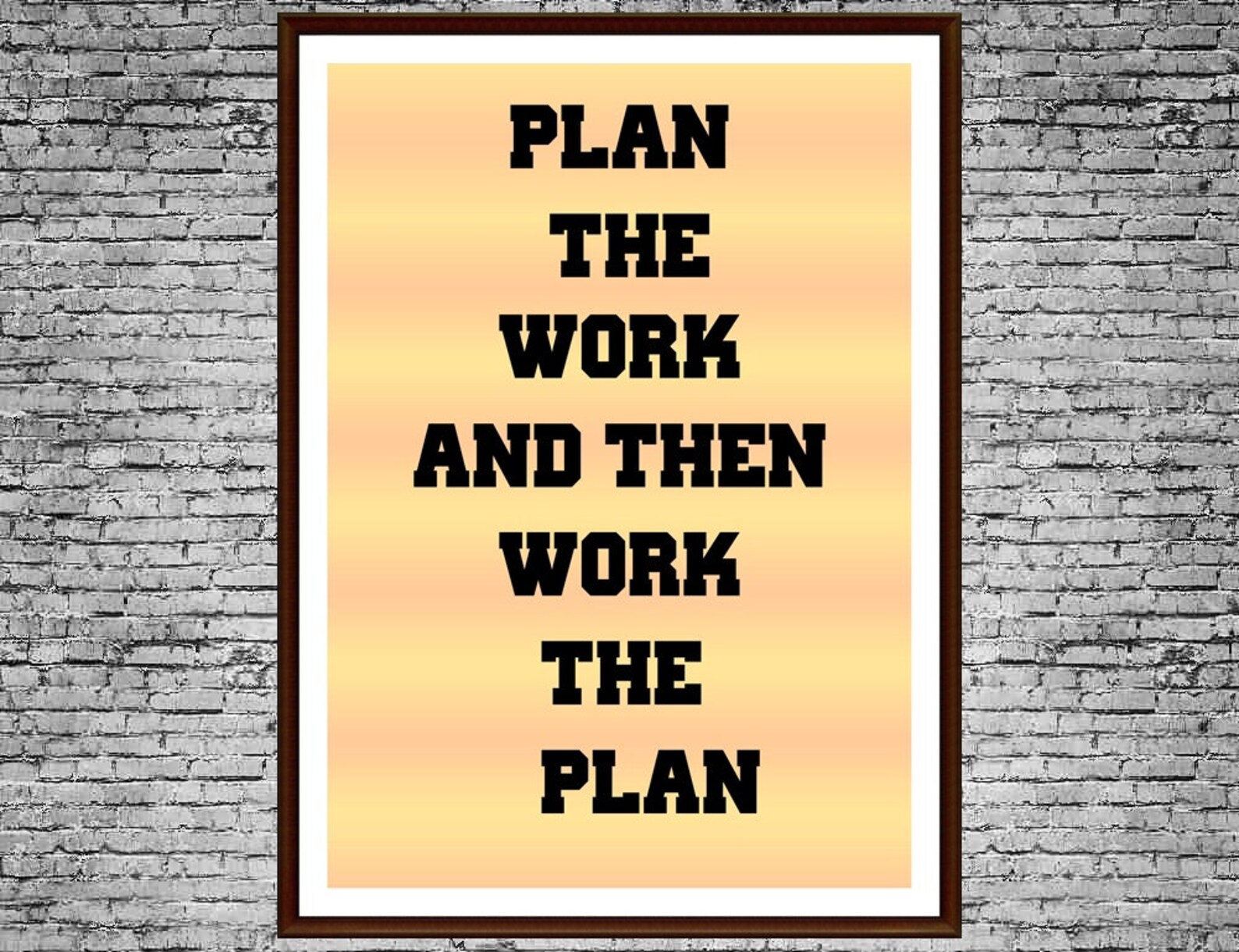 Plan the Work and Then Work the Plan Motivational Digital | Etsy