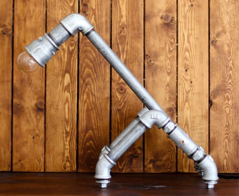 Industrial Style Pipe Lamp - Etsy