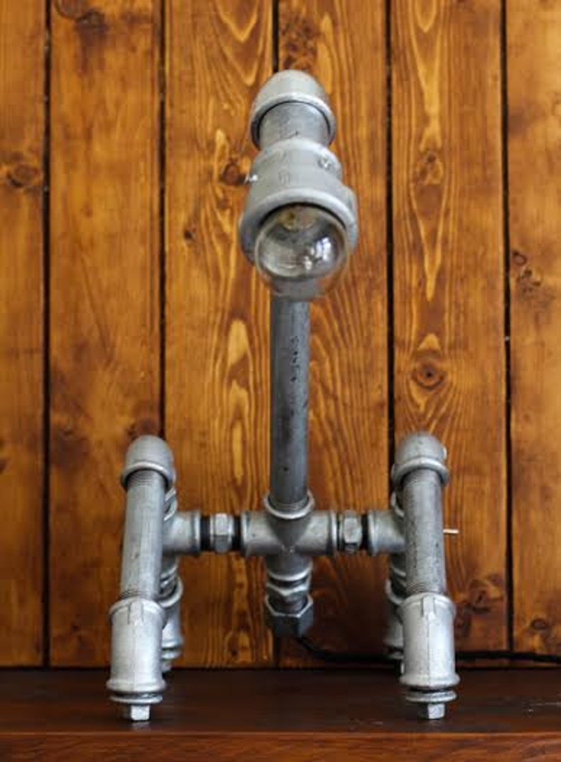Industrial Style Pipe Lamp - Etsy