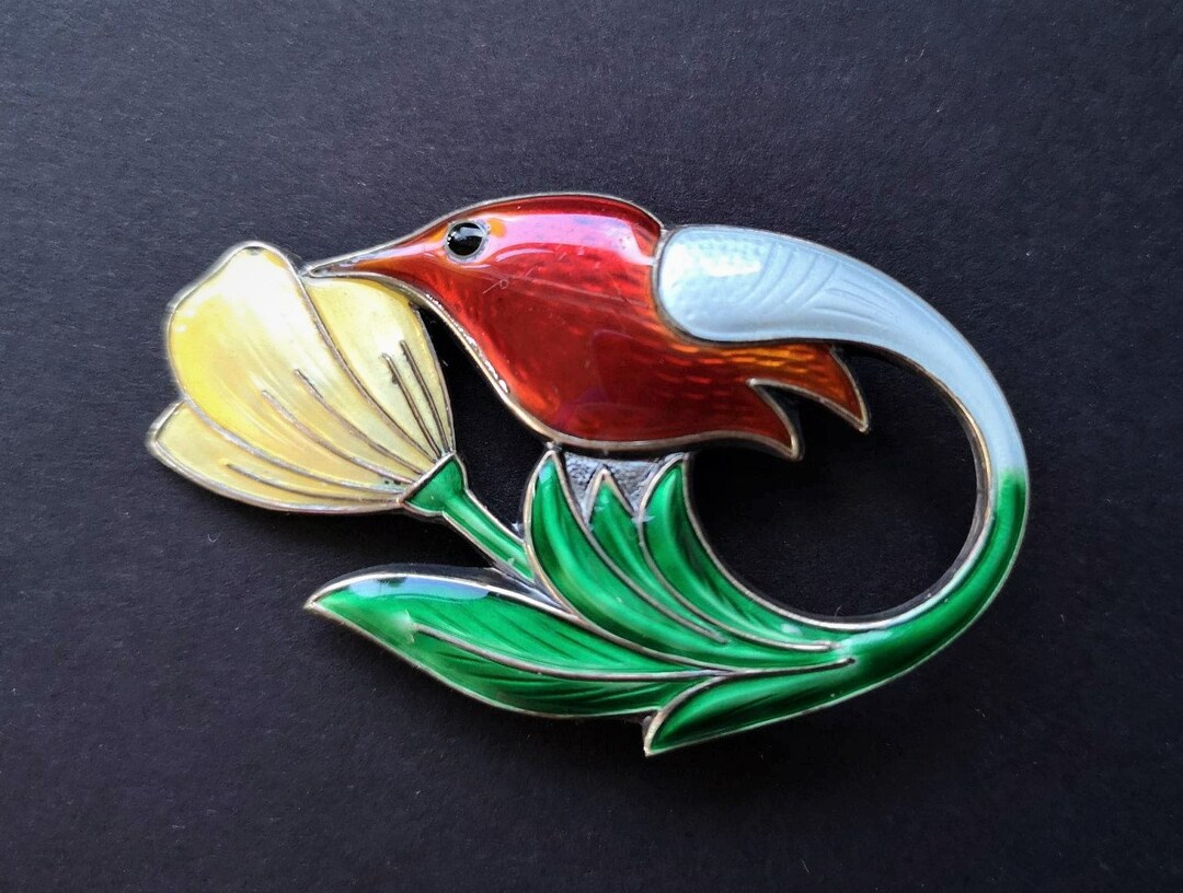 David-andersen Norway Hummingbird Brooch Pin Scandinavian Norwegian Mid ...