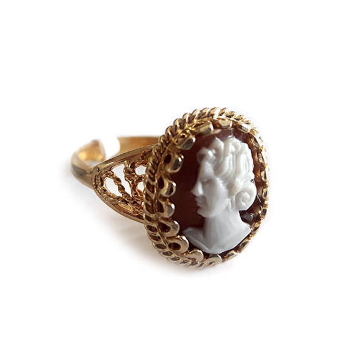 Shell Cameo Ring Profile Italian Cameo Jewelry Donadio Cameos | Etsy